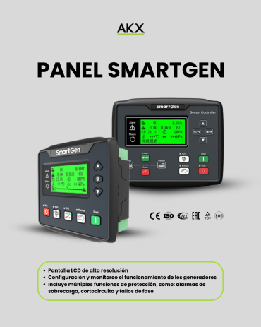Panel SmartGen: Control inteligente para tu generador