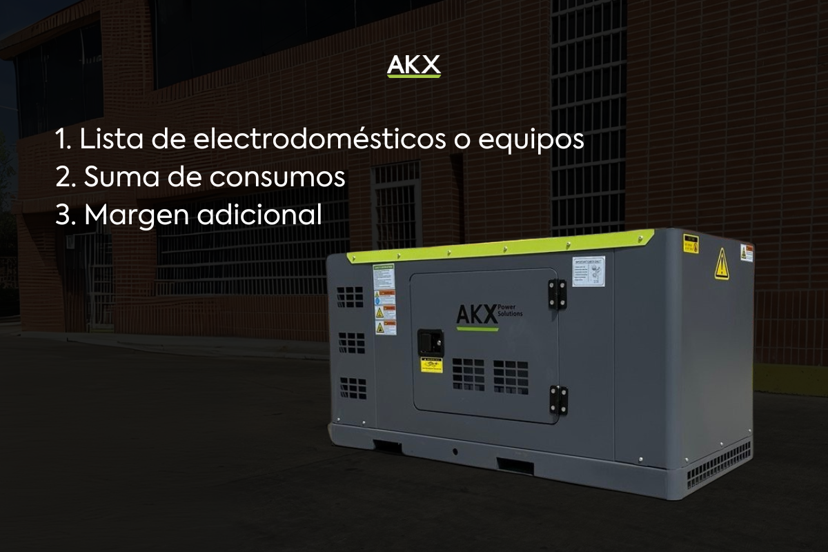 ¿Cómo calcular la potencia del generador eléctrico que necesitas?